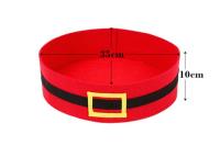 Quality Santa Belt Pattern Felt Cat Cave , 35*35*10 Cm Breathable Felt Cat House for sale