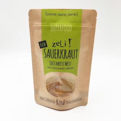 Cina La chiusura lampo amichevole della carta kraft di Eco insacca le borse di caffè di Kraft del fondo piatto 12OZ con la valvola in vendita