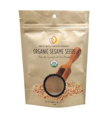 Cina Sacchetti di carta su ordinazione dell'alimento di Logo Granola Kraft 160*245mm con la chiusura lampo superiore in vendita