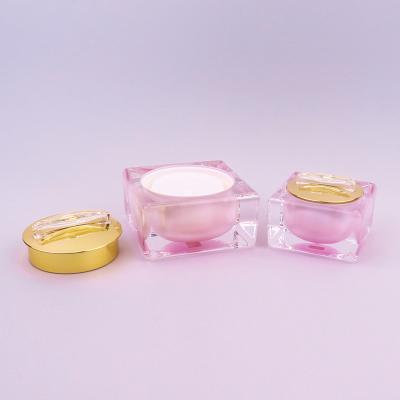 China Luxury Acrylic Cosmetic Jars 30g 50g For Face Cream Cosmetic Cream Packaging for sale