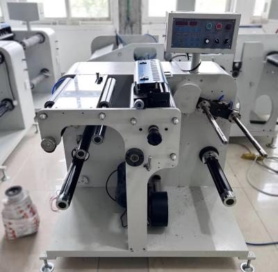 China SR-350 Automatic Turret Type Rewinder Paper Slitter Cut Rewinder Machine For Blank Lables for sale