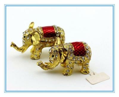 Китай коробка металла формы слона эмали 100% handmade для ювелирных изделий продается