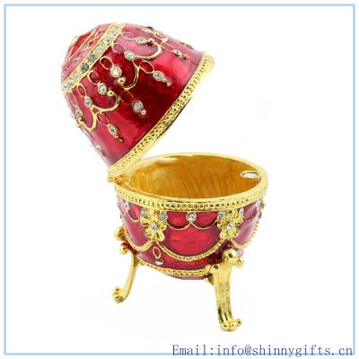 Китай Коробка побрякушки кристаллов яичка Faberge, Egg форменная побрякушка с стразом продается