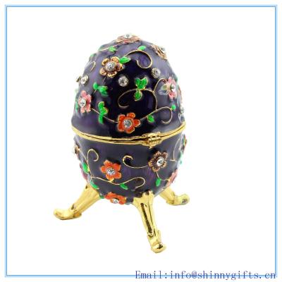 Китай Коробка побрякушки металла Бирмингам яичка эмали handmade продается