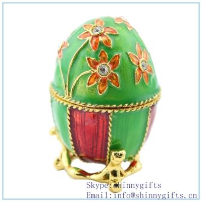 Китай Коробка побрякушки яичка королевской сини русская, яичко Блё голубое воодушевлянное русское на сбывании SCJ767 продается