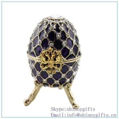 Китай яичко свободной побрякушки кристаллов яичка Faberge коралла перевозкы груза box_coral сформировало побрякушку с rhinest продается