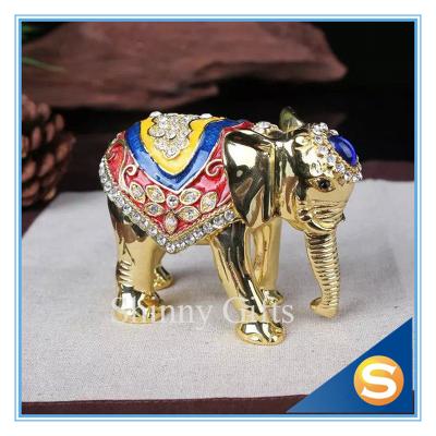 Китай Elephant Trinket Box Jewelry Box Enamel Pewter Box продается