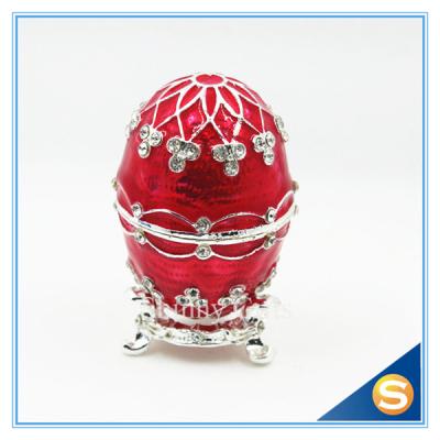 Китай Коробка побрякушки яичка королевской сини русская, яичко Блё голубое воодушевлянное русское на сбывании продается