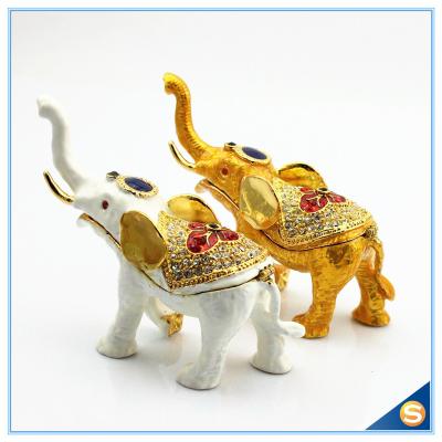 Китай Enamel Craft Creative Antique Elephant Trinket Box Home Decoration Jewelry Box SCJ722 продается