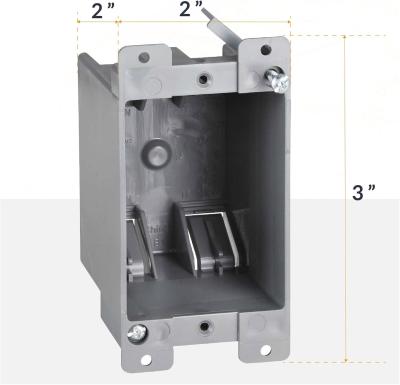 China Industrial Wall Junction Box PVC 1 Gang Junction Box Electrical Installations UL 514C Standard for sale