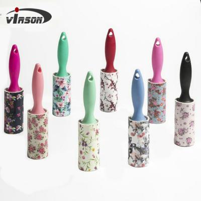 China Mini Lint Roller a granel Pequeño Lint Remover Tamaño de viaje Borrachos portátiles de lino Roller pegajoso para ropa Muebles de pelo de mascotas en venta