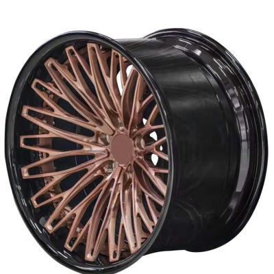 China Ruedas de automóvil de 18 pulgadas de bronce negro, llantas de automóvil forjadas PCD 5x120 ruedas de automóvil forjadas en venta
