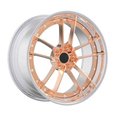 China Diseñado a medida Dos piezas de ruedas forjadas 18 19 20 21 22 23 24 pulgadas llantas de aleación de automóviles de aleación de automóviles en venta