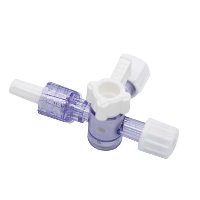 中国 Disposable Medical Luer Lock T Connector Extension Tube Three Way Stopcock 販売のため