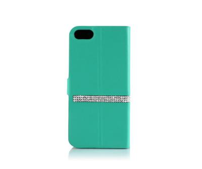 中国 折り畳み式の 注文の革携帯電話はフォリオの iPhone の保護場合の緑のピンクの紫色を包装します 販売のため