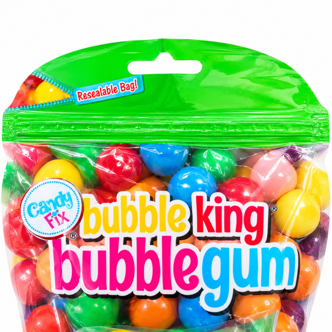 Resealable zipper closure on a custom candy packaging pouch
