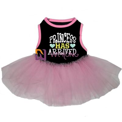 Chine Tulle hérisse de petites robes de chien sans manche et robe ronde lâche de chien de rose de collier à vendre