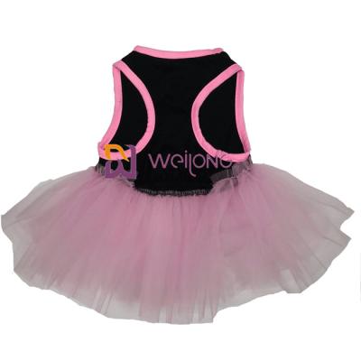 Chine Tulle hérisse de petites robes de chien sans manche et robe ronde lâche de chien de rose de collier à vendre