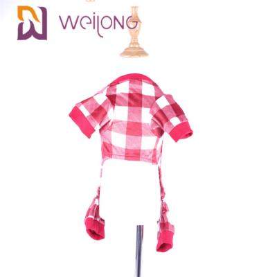 Chine Pyjamas rouges de chien des pyjamas de chien de plaid de poly tissu mou grands/BSCI à vendre