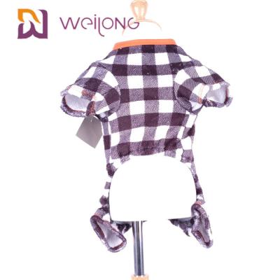 Chine Pyjamas en caoutchouc de chien de plaid de Halloween de pyjamas de chien d'ouatine de potiron d'impression à vendre