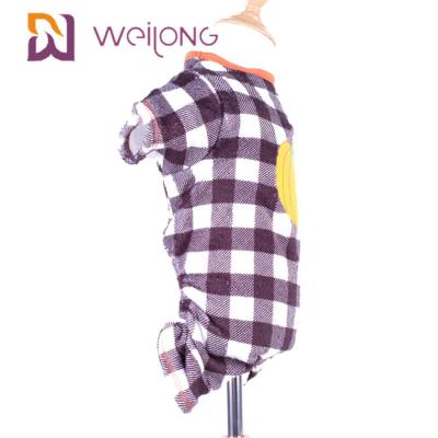 Chine Pyjamas en caoutchouc de chien de plaid de Halloween de pyjamas de chien d'ouatine de potiron d'impression à vendre