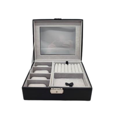 Chine Organisateur en cuir Box de montre d'affichage de boîte de rangement de montre de boîte de montre d'unité centrale de pleine fibre de carbone de point chaud à vendre