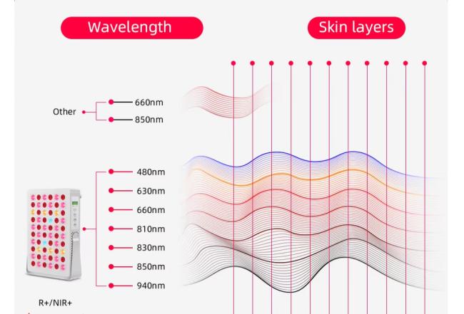 Red light therapy panel principle illustration