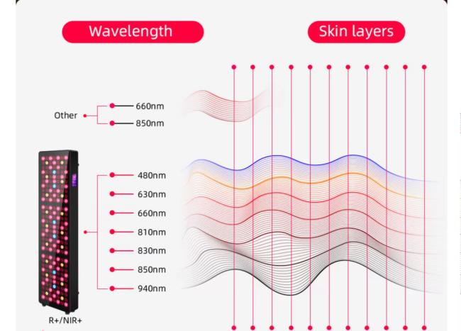 Red light therapy panel principle illustration