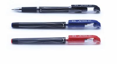 中国 柔らかいゴム製グリップが付いている 0.7mm の棒のゲル インク ペンおよびオフィスおよび学校のための輸入された結め換え品を印刷する熱伝達 販売のため