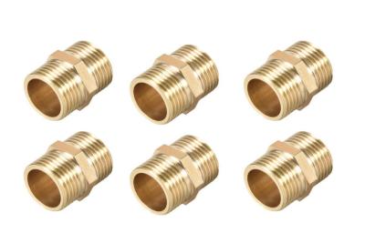 Cina Montaggi di tubo flessibile diritti del filo maschio di G degli accoppiatori 3/8 x 3/8 del capezzolo della sfortuna del connettore d'ottone dell'accessorio per tubi Gol Brass Stopcock Valves in vendita