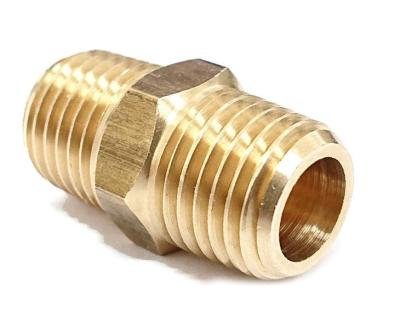 Cina L'accessorio per tubi e la macchinetta a mandata d'aria Fitings, l'accoppiamento del capezzolo della sfortuna - 1/4-Inch NPT x 1/4-Inch il NPT, l'ottone solido, tubo maschio in vendita