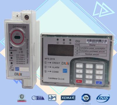Split Type STS Single Phase Electric Meter , Plc G3 Rf Din Rail Power Meter