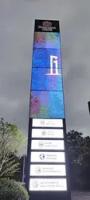 Mechanical triangle rotating Tower LED display screen 360-degree outdoor indoor advertising digital signage led