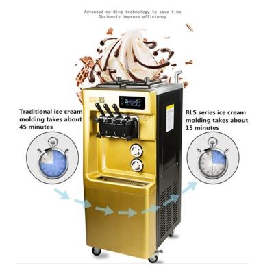 중국 물 기반 애플리케이션을 위한 레인보우 소프트 서비스 아이스크림 기계 판매용