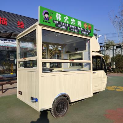 중국 모바일 패스트 푸드 음료 및 간식 판매용 다기능 3.0kw 전기 삼륜구동 판매용