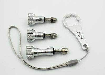Cina Vite di pollice di alluminio su misura dei pro accessori della macchina fotografica di azione stabilita 3pcs + argento della chiave in vendita
