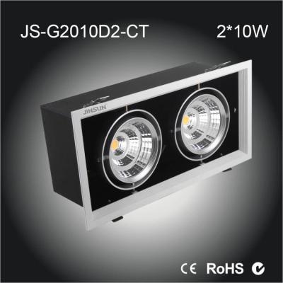 中国 導かれた正方形ライトはdownlight 2x10wのグリル ライトを引込めました 販売のため