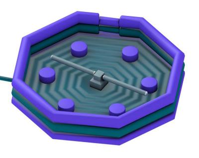 Cina Camera gonfiabile blu di rimbalzo di Wipeout di 0.55mm per la partita dell'amico 5 anni di garanzia in vendita