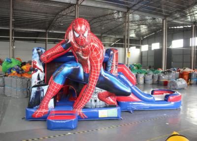 China La casa inflable de la despedida del hombre araña con el salto animoso cómico de la maravilla del patio de la diapositiva/de los niños se escuda en venta