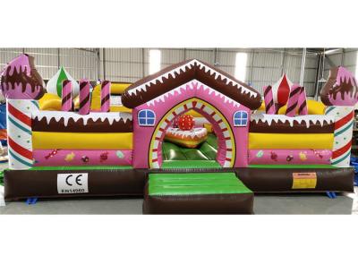 China El patio inflable de los niños de la ciudad de la diversión del caramelo con la pequeña diapositiva/explota el trampolín en venta