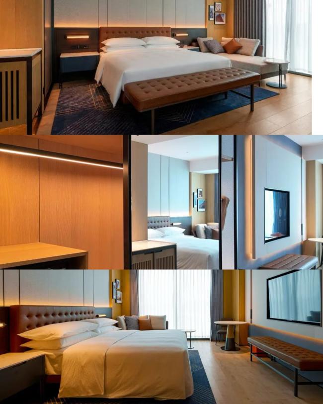 Detailed view of luxury hotel bedroom furniture components