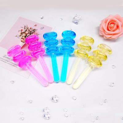 Chine Boules de glace de beauté en forme de citrouille Boules de refroidissement à rouleaux faciaux pour le visage Cou Cercle oculaire Massage pour les soins de la peau Réduire le gonflement à vendre