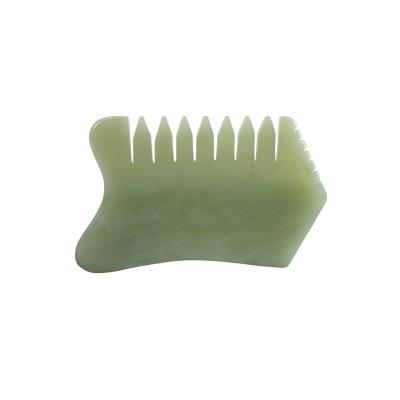 중국 100% 천연 Xiuyan Jade Comb 몸 피부 관리 마사지 도구 SPA 침술 휴식 치료 판매용