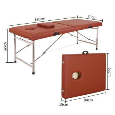 Chine Table de massage de salon de beauté Spa Lit pliable portable avec conception simple multifonctionnelle et sac de rangement inclus à vendre