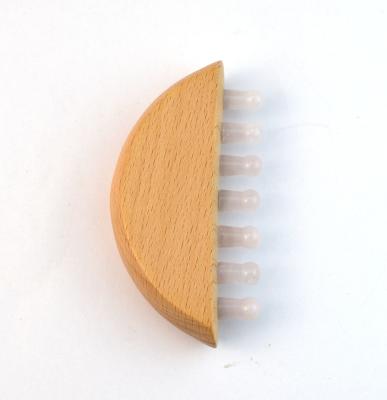 Chine Peigne de massage de cheveux en bois de rose de quartz de jade Guasha Meridien Peigne de massage du cuir chevelu Gua Sha Massageur Peigne de massage des cheveux avec fonction de Gua Sha à vendre