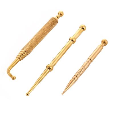 China Massage Tools Acupuncture Therapy Tool for Brass Copper Manual Reflexology Pen Body Health Care Therapy Tissue Massage for sale