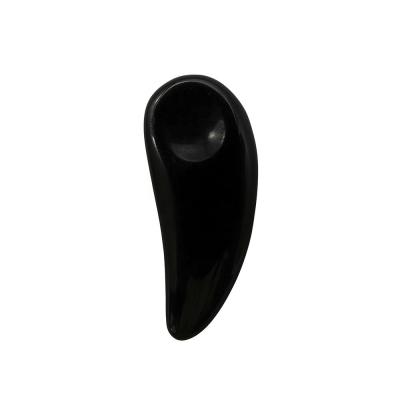 Chine Masseur facial noir Mini Obsidian Cosmétique Cuillère Guasha Crème pour les yeux Maquillage Scoop Spatula Stick pour le massage de soulagement des yeux à vendre