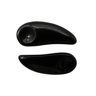 Chine Masseur facial noir Mini Obsidian Cosmétique Cuillère Guasha Crème pour les yeux Maquillage Scoop Spatula Stick pour le massage de soulagement des yeux à vendre