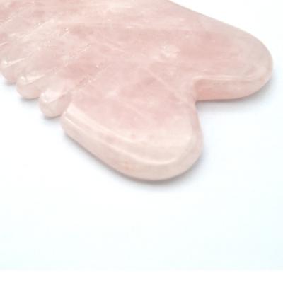 Chine Fabrication artisanale à la main en rose naturel au quartz Gua Sha rasage de massage peigne de cheveux Guashsa pour les têtes Mode de massage n ° abkgs-030 à vendre