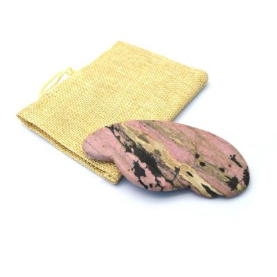 중국 다기능 얼굴 분홍색 로도나이트 자이드 구아샤 마사저 보드 건강 관리를위한 구아샤 마사지 도구 건강 관리 제품 판매용